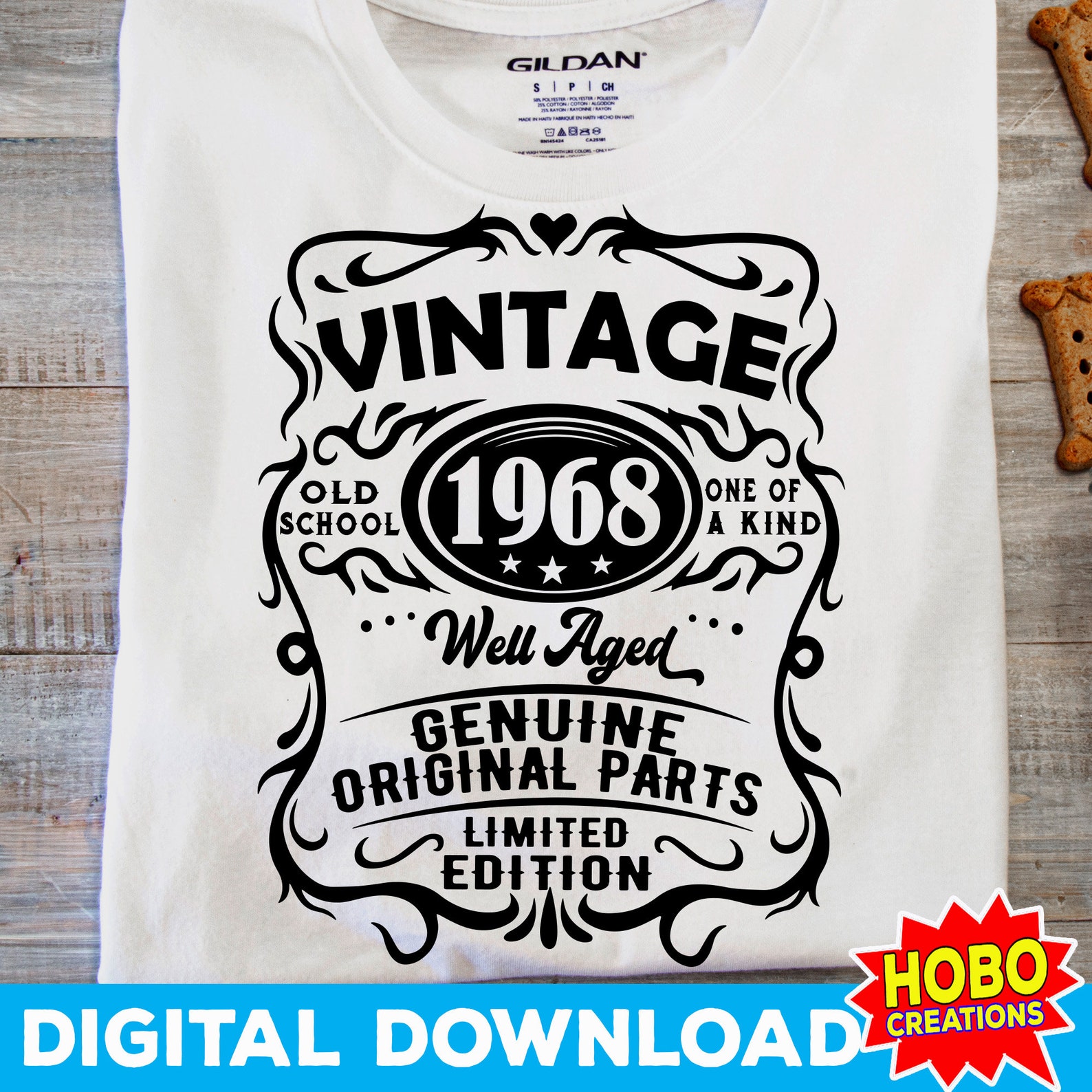 56th Birthday Svg, 1968 Svg, Well Aged 1968 Svg, Vintage 1968 Birthday ...