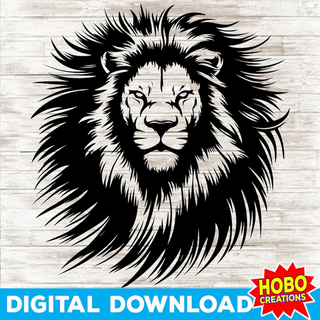 Lion Head Svg, Lion Svg, Lion Vector , Leo Lion Design Svg Png Clipart ...