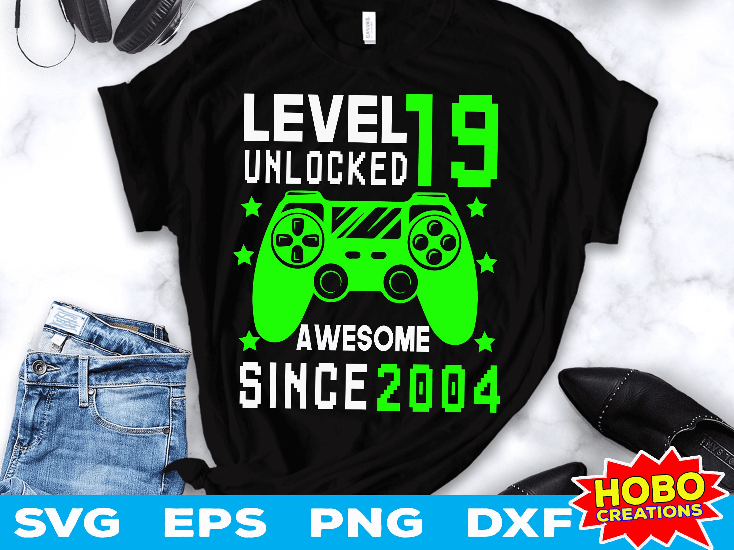Level 19 Unlocked SVG 19th Birthday Gamer 19 Years Old Svg - Etsy