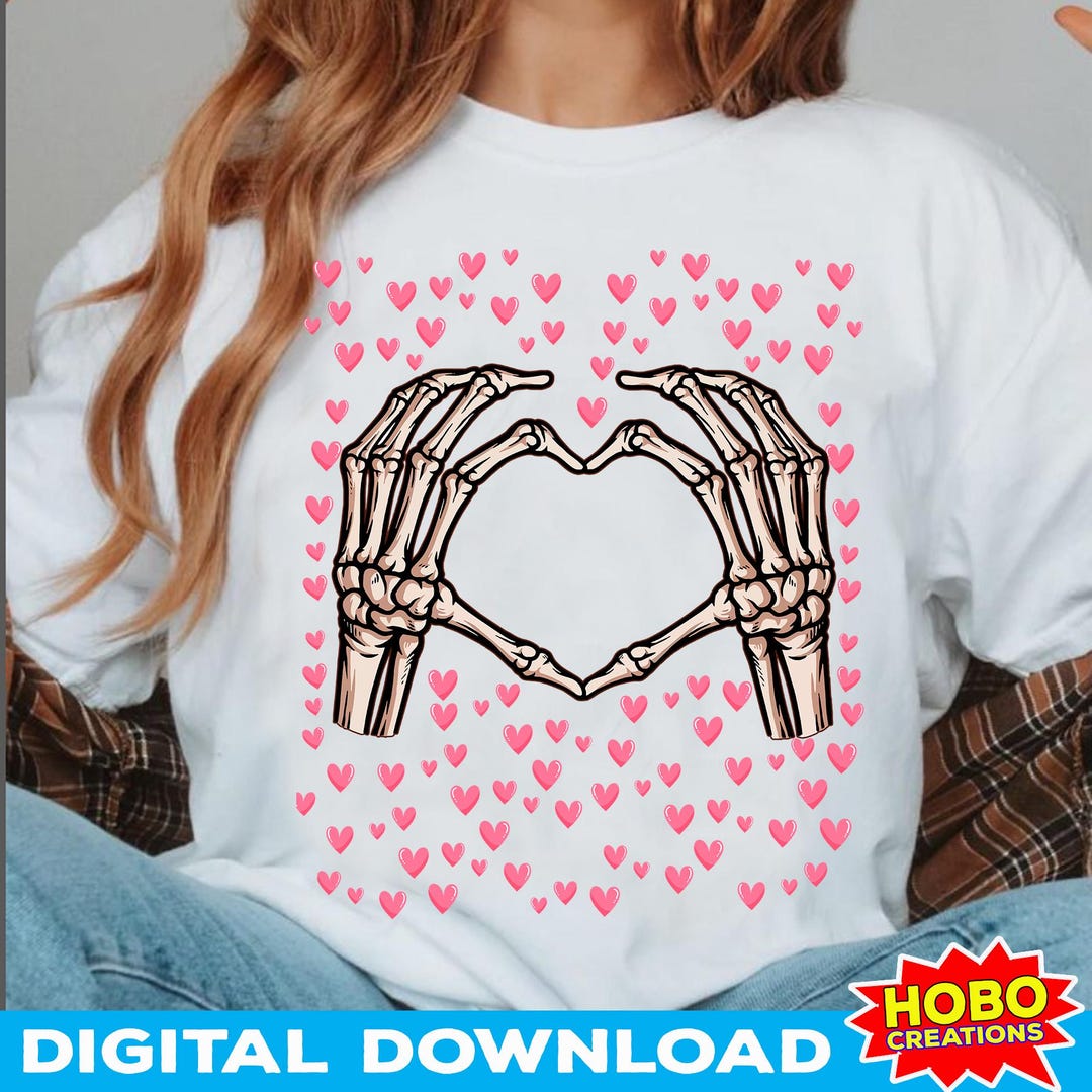 Skeleton Hand Love Png, Valentines Day Png for Girl, Valentine Png,cute ...