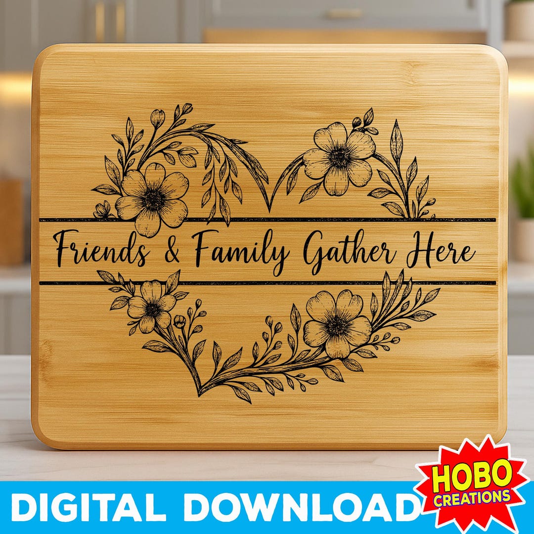 Friends Cutting Board SVG PNG, Laser Engraving File for Kitchen Gift ...