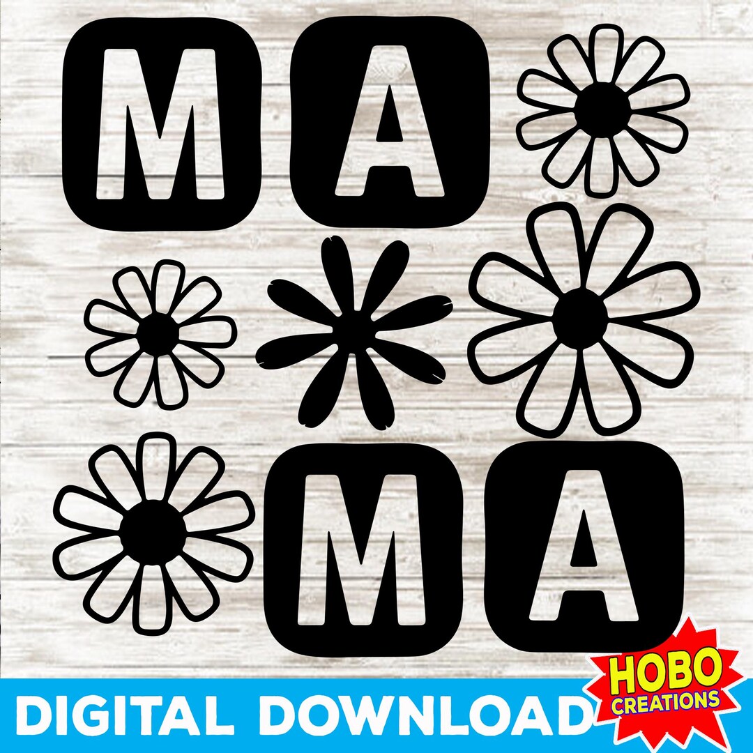 Checker Mama SVG PNG, Mama Png,mother Day Png, Floral Mama Png, Floral ...