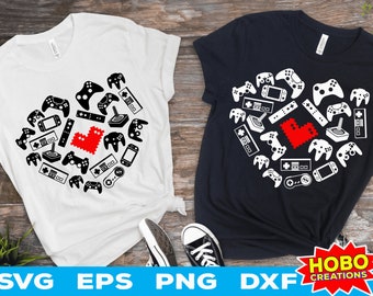 Video Game Heart Svg - Etsy