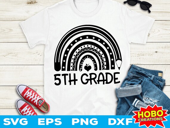 Fifth Grade Svg Rainbow School Svg Back to School Svg - Etsy