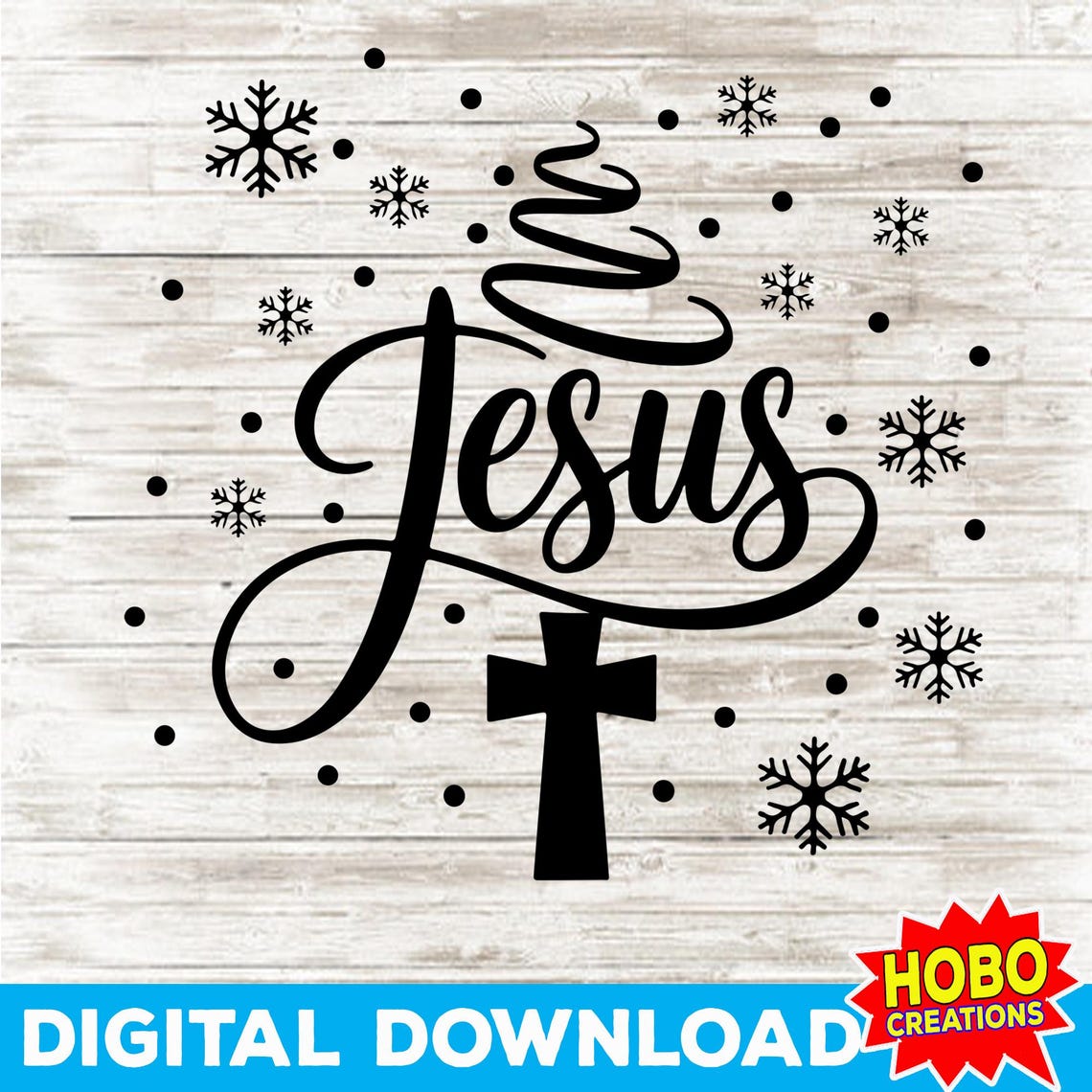 Jesus Christmas Tree Svg Christian Holiday Svg Faith Based Christmas ...