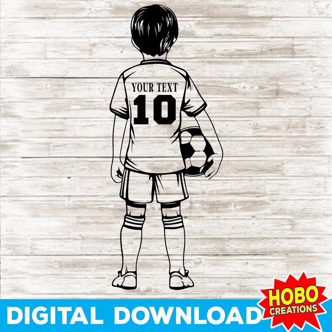 Soccer Kid Player Svg, Sports Svg, Soccer Svg, Customized Soccer Player ...