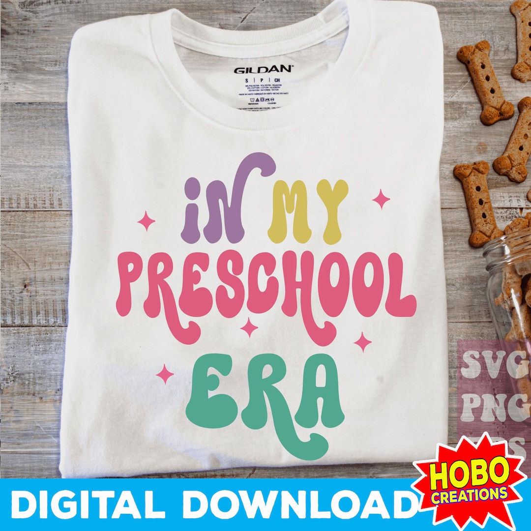 In My Preschool Era SVG PNG, Back to School Svg, Prek Svg, Girl Kids ...