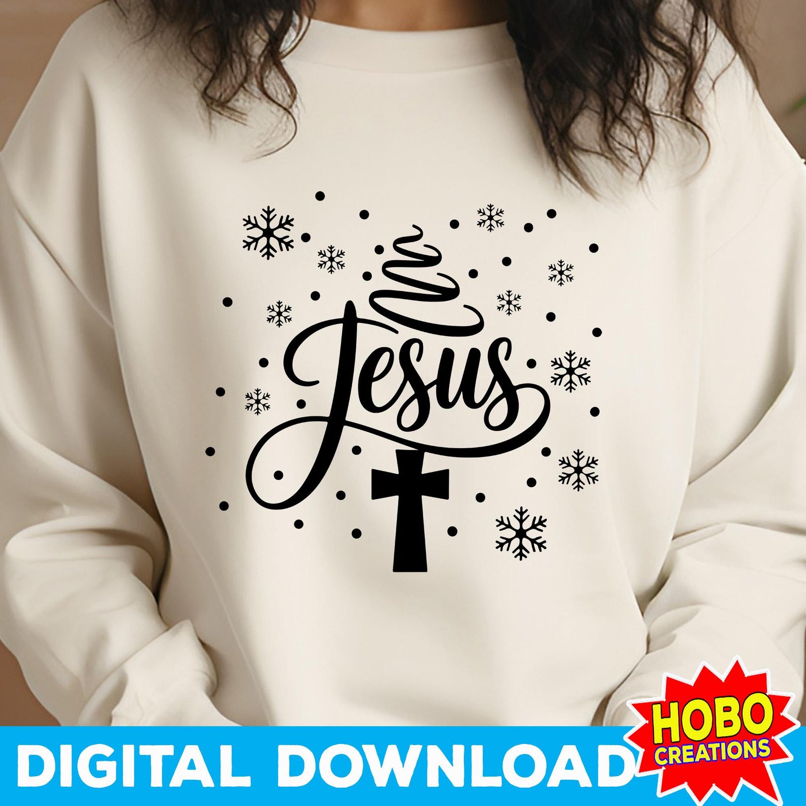 Jesus Christmas Tree Svg Christian Holiday Svg Faith Based Christmas ...