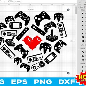 Heart of Game Svg, Video Game Controller Heart SVG, Love Game Svg for ...