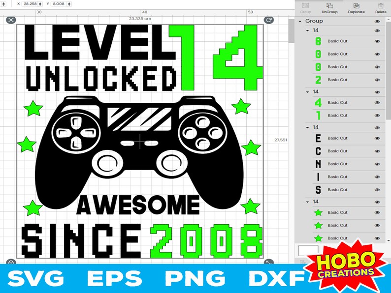 Level 14 Unlocked SVG 14th Birthday Boy Gamer 14 Years Old | Etsy