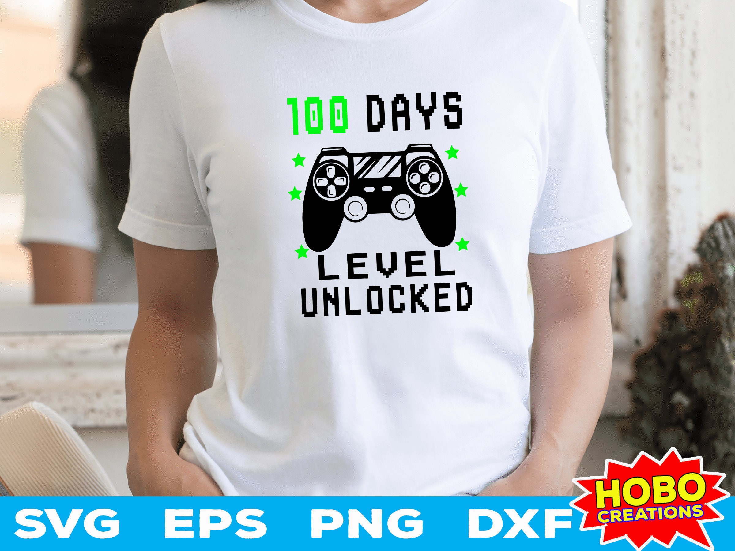 100 Days Level Unlocked Svg,100 Days of School Svg, 100th Day for Boy ...