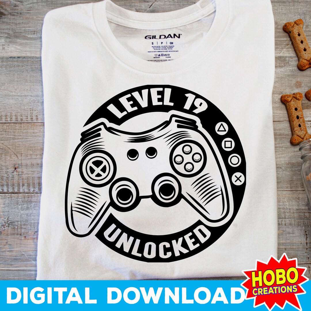 Level 19 Unlocked Svg, 19th Birthday Svg, Video Games Svg Birthday ...