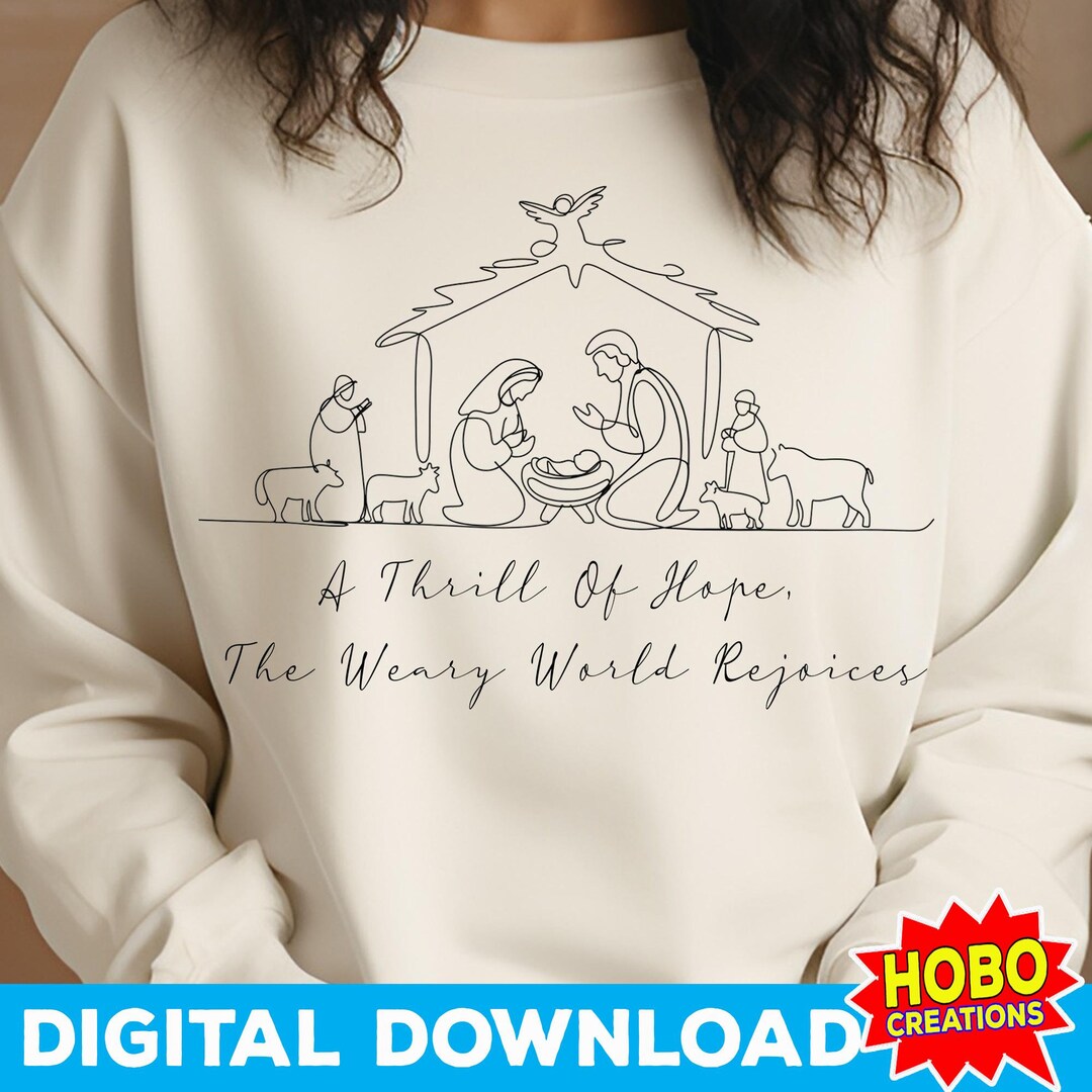 A Thrill of Hope Nativity Png, Advent Christian Christmas Png,merry ...