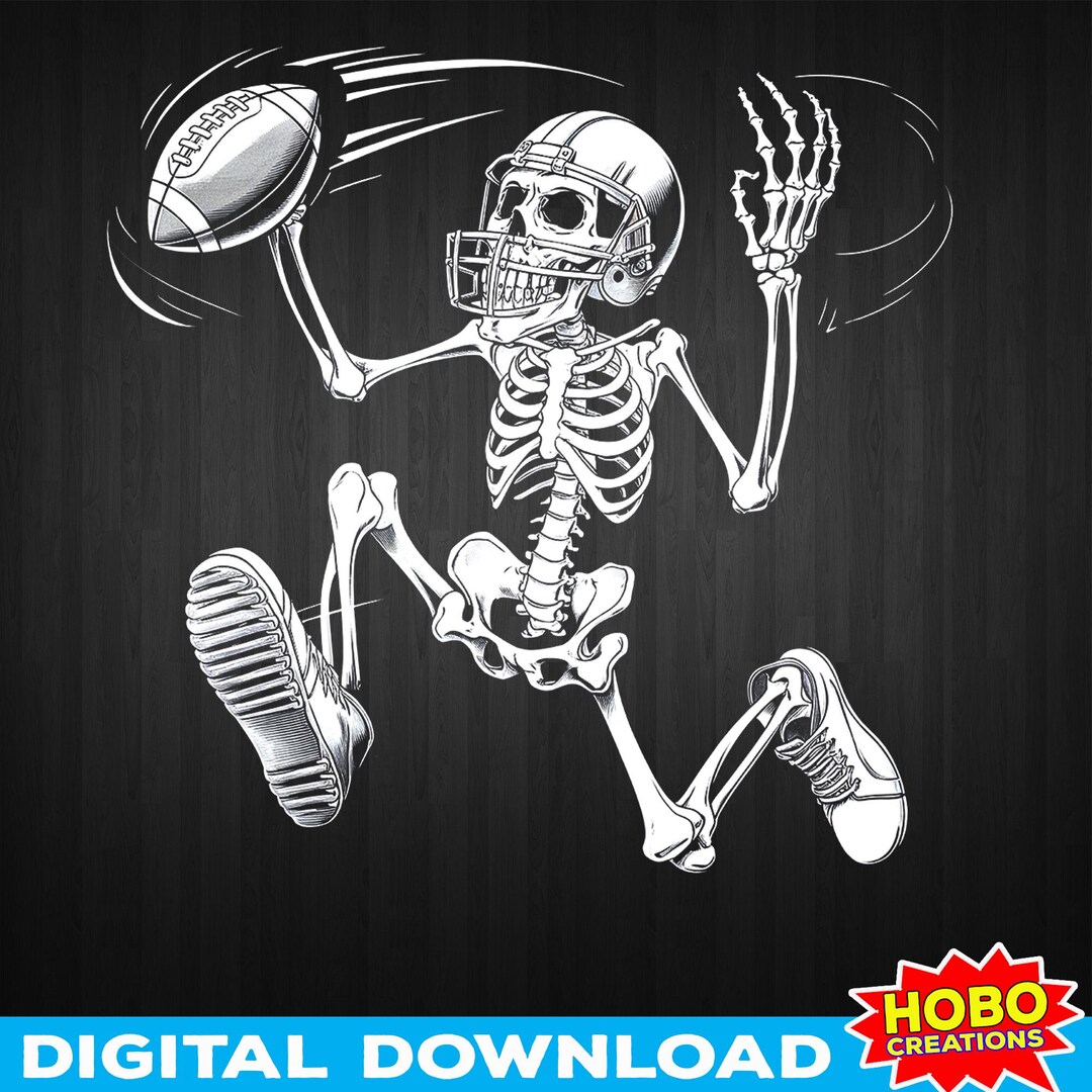 Skeleton Football Png, Skeleton Halloween PNG, Dancing Skeleton Png ...