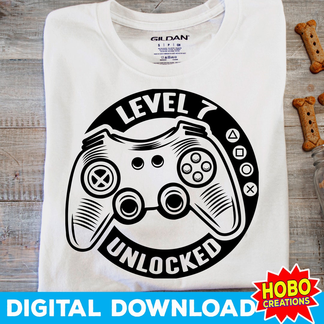 7th Birthday Boy Svg Level 7 Svg Level 7 Unlocked Video Games Svg ...