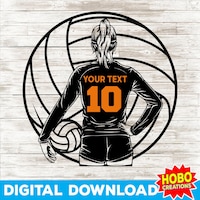 US Volleyball Svg | Personalized Name | Volleyball Girl Player Svg ...