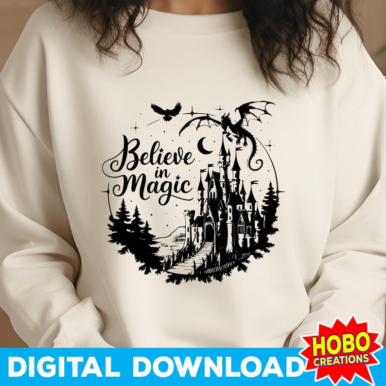 Believe in Magic SVG, Wizarding Castle Cut File, Magic School SVG PNG ...
