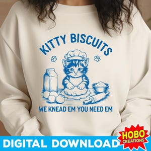 Kitty Biscuits PNG, Cute Cat Baking Clipart, Funny Cat Meme Digital ...