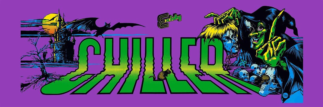 CHILLER Marquee, Arcade, 12 X 36" Video Game Poster, Print - Etsy