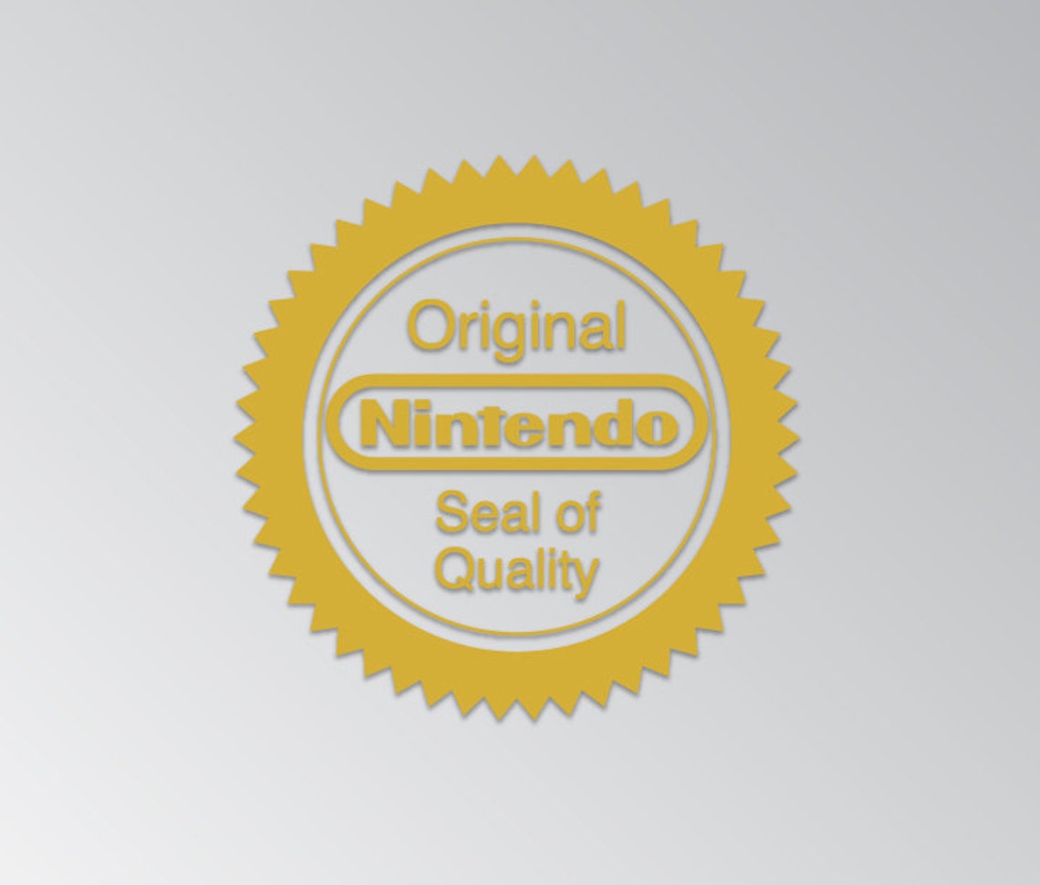 Nintendo Seal of Quality Logo Decal, Gold Sticker, Gold Decal, Bumper ...