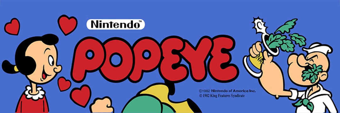 Popeye Marquee, Arcade, 12 X 36" Video Game Poster, Print - Etsy