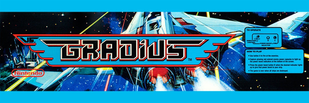 Gradius Marquee, Arcade, 12 X 36" Video Game Poster, Print - Etsy
