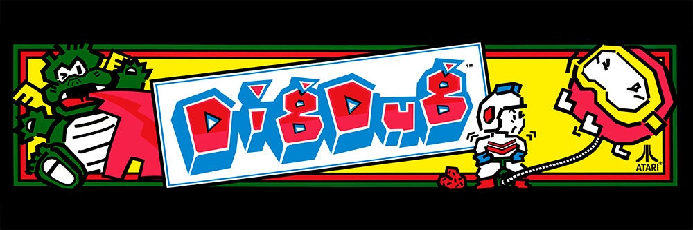 Dig Dug Marquee, Arcade, 12 X 36" Video Game Poster, Print - Etsy