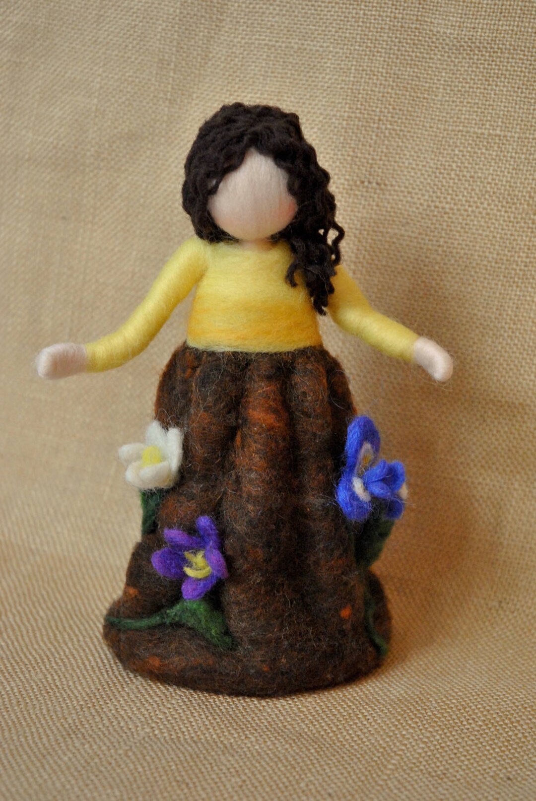 Spring Lady Waldorf Inspired Needle Felted Flower-doll: Spring Mother ...