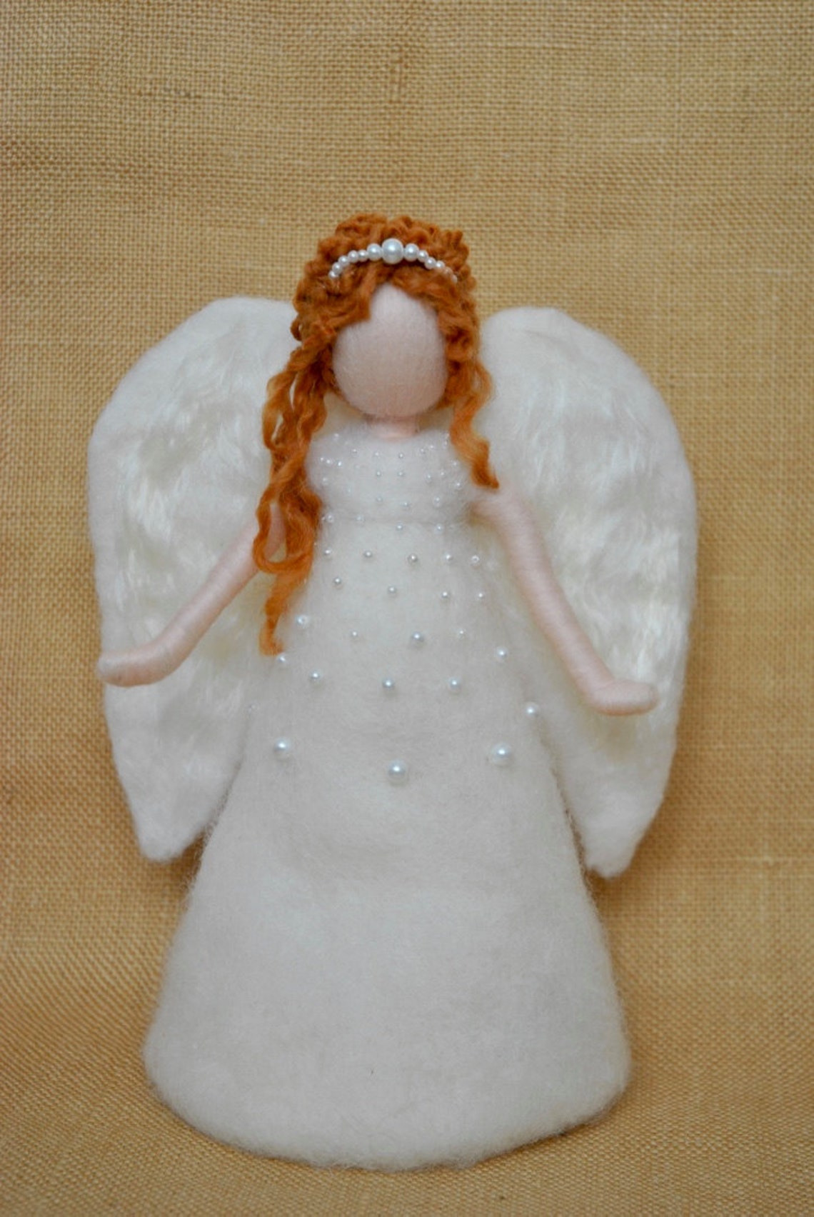 Christmas Home Decor Angel Tree Topper : Angel in White. Made to Order ...