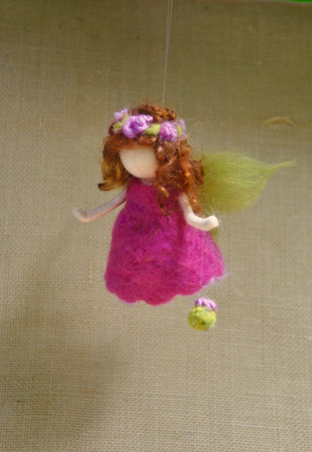 Small Fairy Needle Felted Wall Hanging : Flower Fairy - Etsy