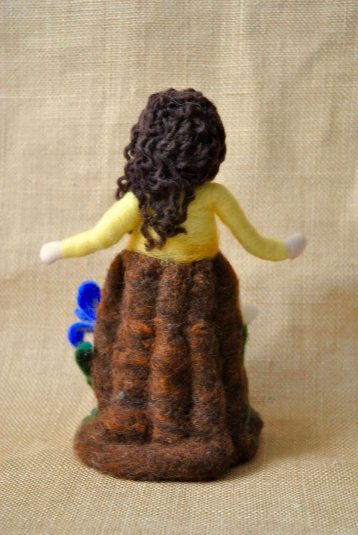 Spring Lady Waldorf Inspired Needle Felted Flower-doll: Spring | Etsy
