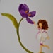Violet Flower Fairy Needle Felted Waldorf Inspired / Wool - Etsy
