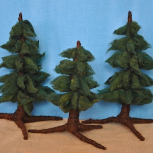 Fir Needle Felted Waldorf Inspired : Pine, Evergreen Tree - Etsy