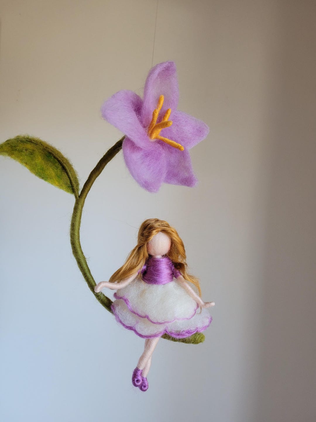 Flower Fairy Needle Felted Waldorf Inspired / Wool Doll: Girl and Lila ...