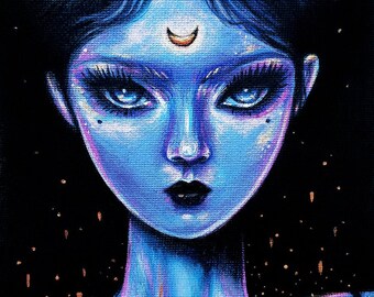 Acrylic Painting Moonlight Landscape - Etsy