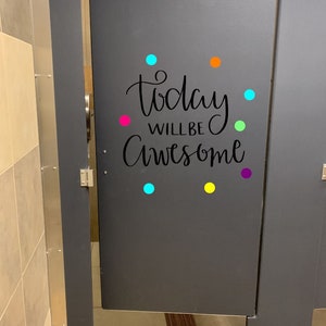 School Bathroom Stall Decals - Bathroom Decals - Vinyl Decals - Decals ...