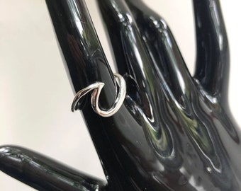 Silver Wave Ring Triple Wave Ring Three Bands Made With - Etsy