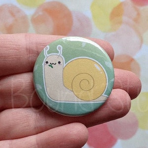 Chibi Cute Baby Snail 1.5 Inch Button - Etsy
