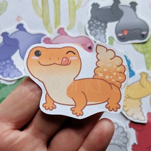 Cute Kawaii Leopard Gecko Stickers and Magnets - Etsy