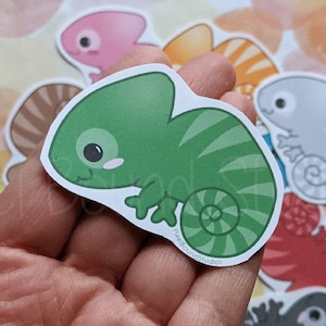 Chibi Chameleon Stickers and Magnets - Etsy