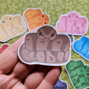 Cute Kawaii Ball Python Stickers and Magnets - Etsy