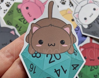 Chibi Cute Ball Python D20 Vinyl Sticker for Phone, Car, Tablet, Laptop ...