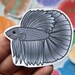Chibi Halfmoon Betta Stickers and Magnets - Etsy