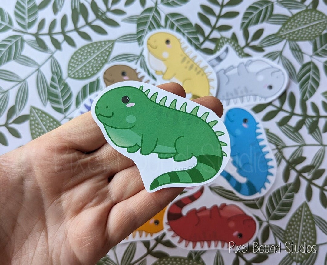 Chibi Cute Iguana Stickers and Magnets - Etsy