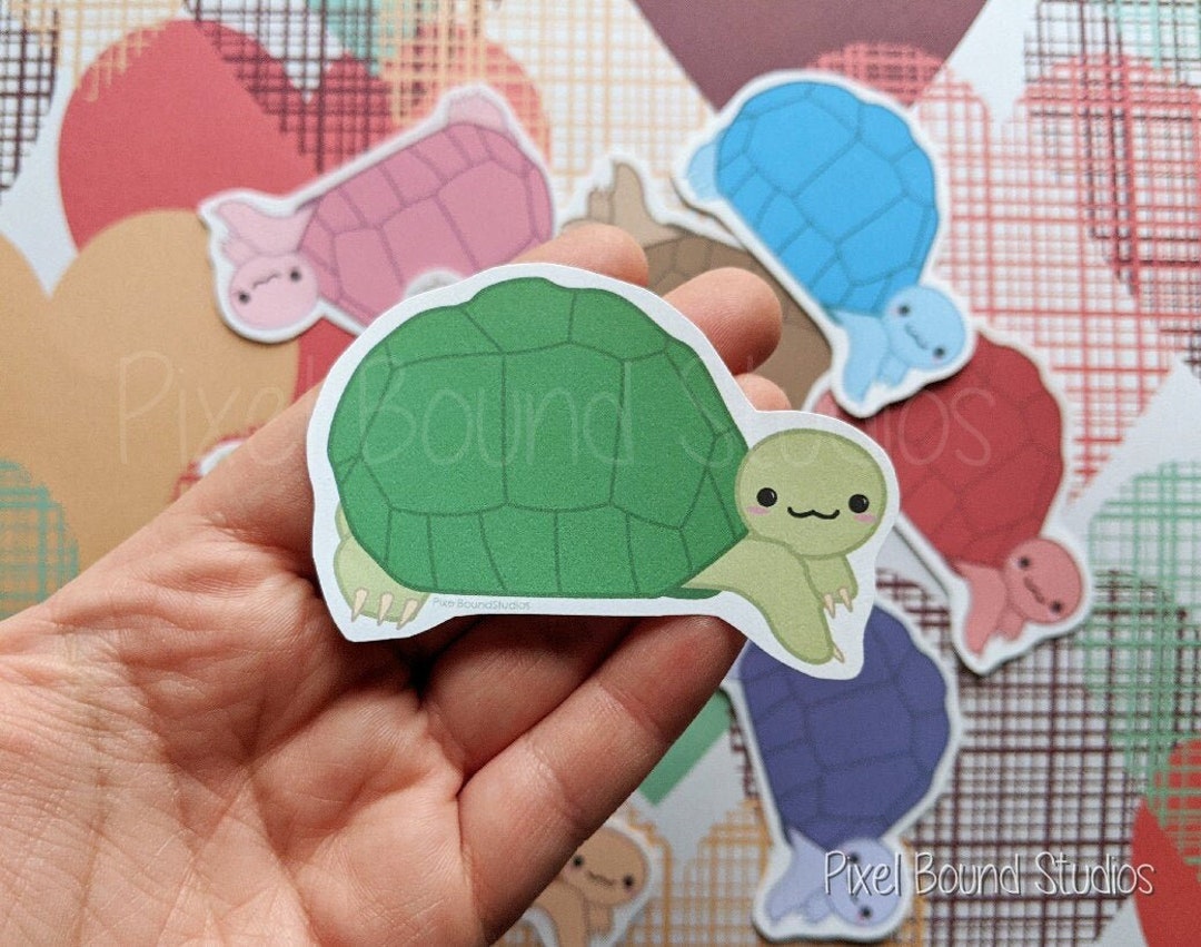 Chibi Tortoise Stickers and Magnets - Etsy