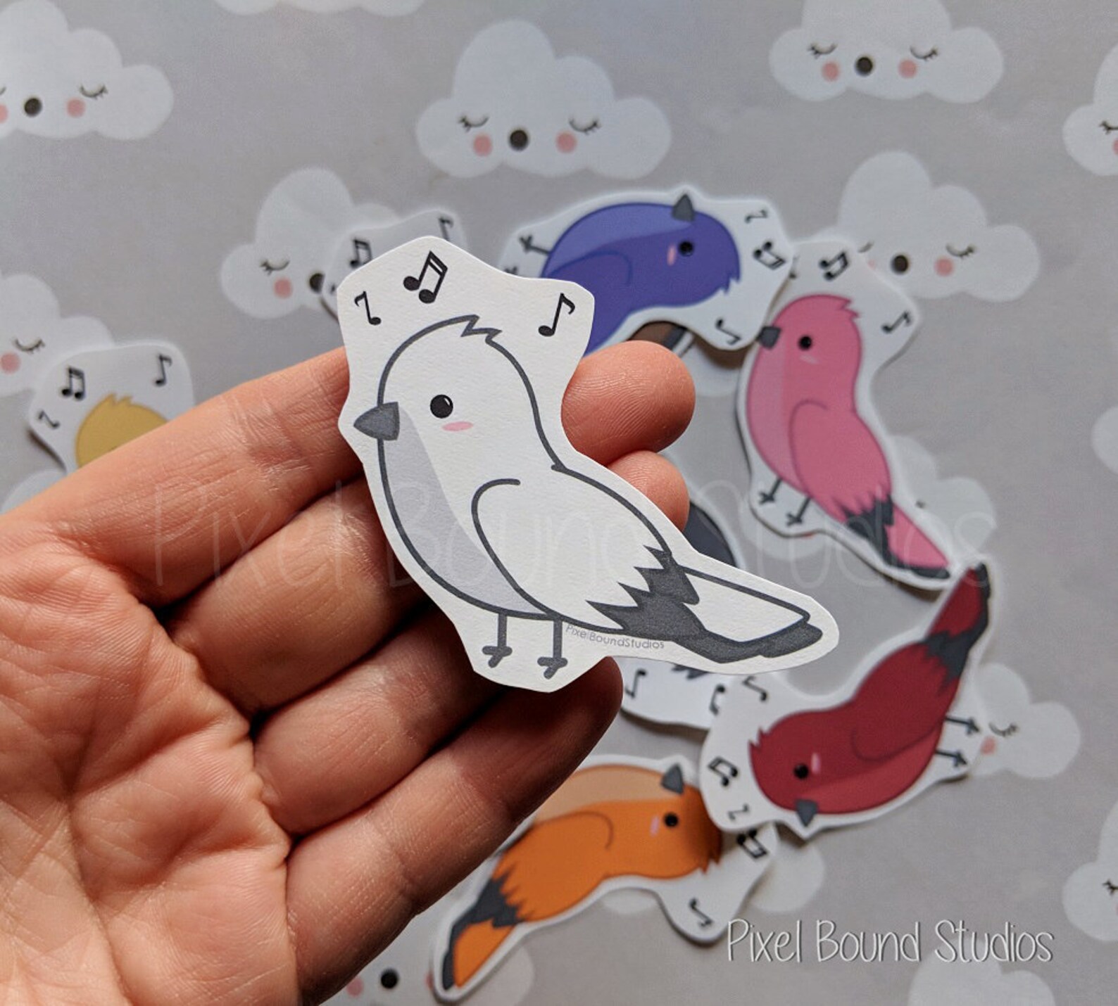 Chibi Songbird Stickers and Magnets | Etsy