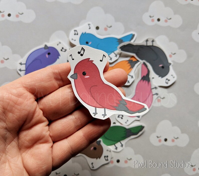 Chibi Songbird Stickers and Magnets | Etsy
