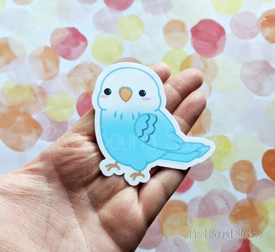 Chibi Cute Parakeet Art Vinyl Sticker for Phone, Car, Tablet, Laptop - Etsy