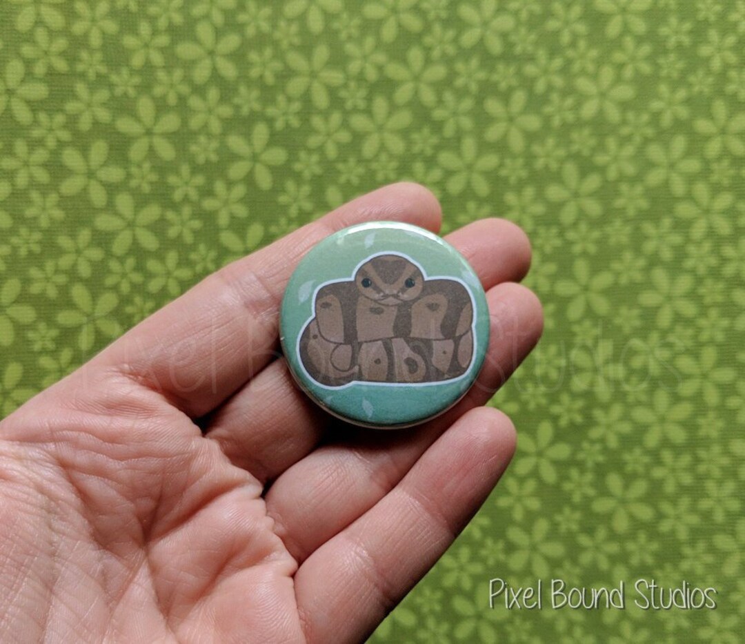 Chibi Cute Ball Python Snake 1.5 Inch Button - Etsy