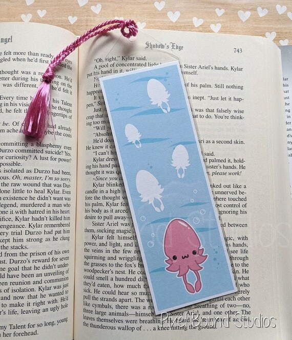 Chibi Squid Bookmark | Etsy